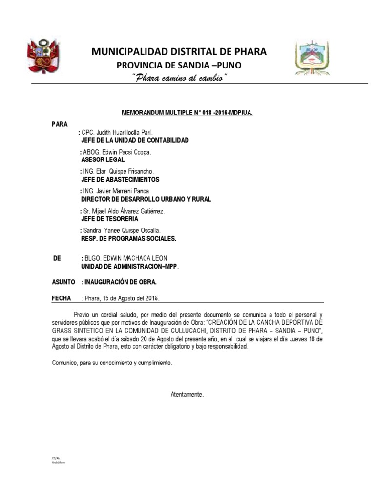Memorandum Multiple | PDF