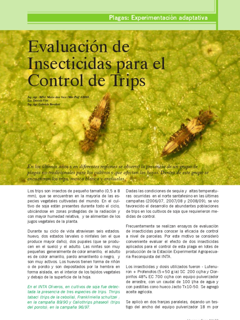 Control de Trips | PDF | Plaga (organismo) | Insectos