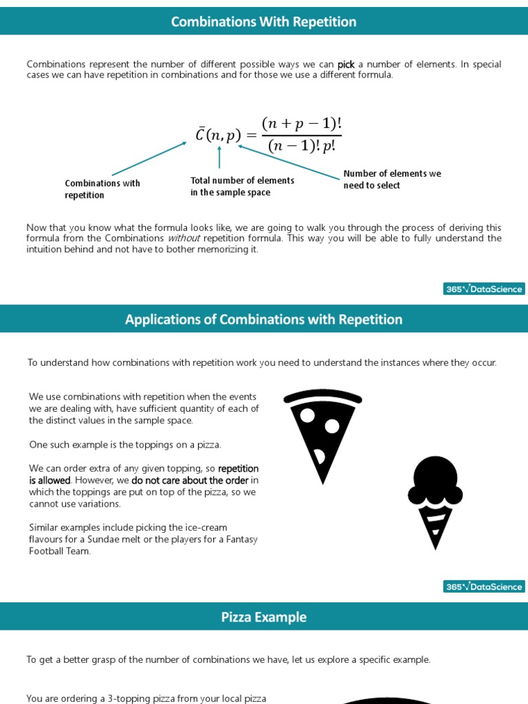 11.1 Combinations With Repetition PDF | PDF | Pizza | Sequence
