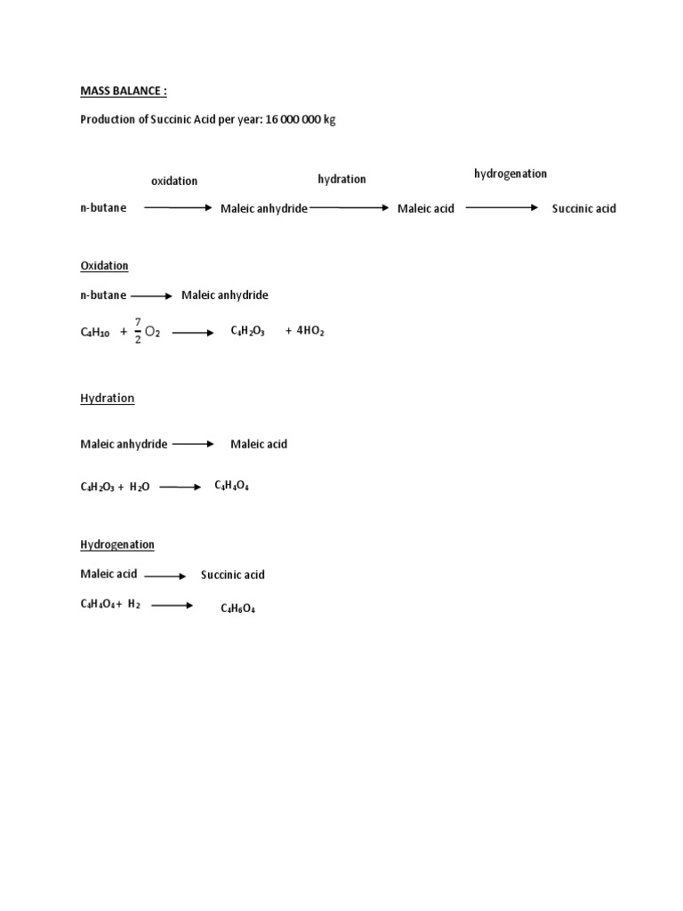 Mass Balance | PDF | Mole (Unit) | Chemical Substances