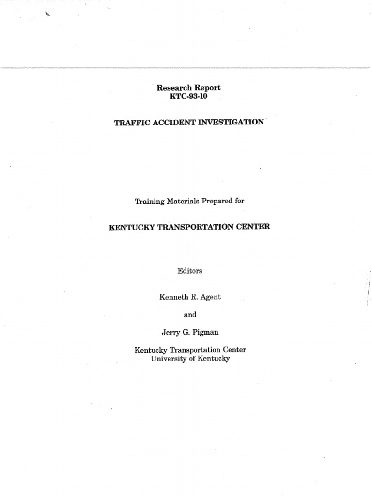 Traffic Accident Investigation PDF | PDF | Traffic Collision | Traffic