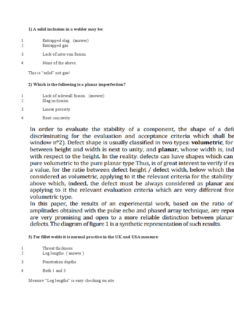 An Analysis of Multiple Choice Welding Questions Regarding Defect ...