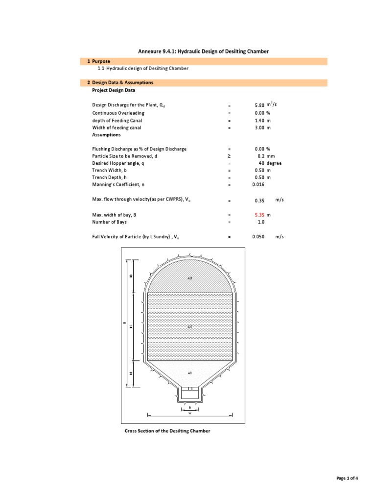 Desilting Basin - TCS | PDF | Area | Continuum Mechanics