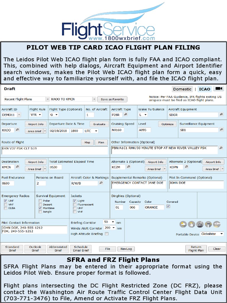 Pilot Tip Card Icao 2018 PDF | PDF | Instrument Flight Rules | Visual ...