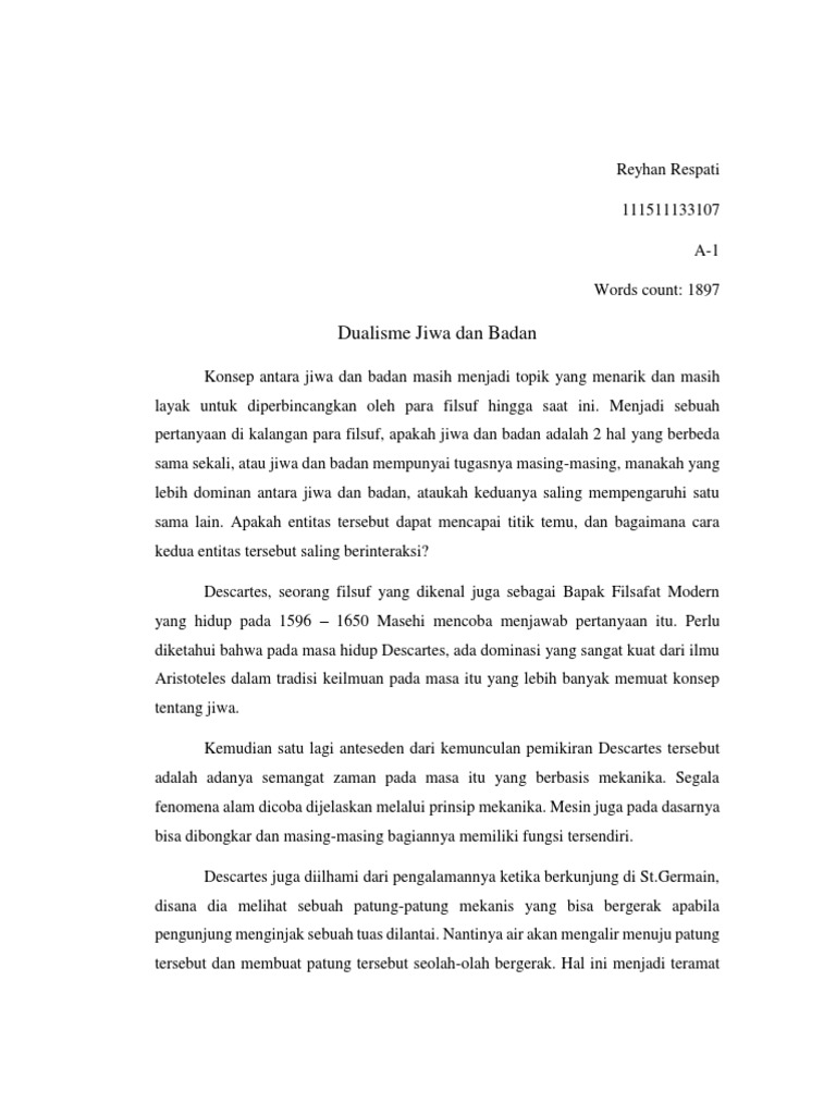 Dualisme Descartes | PDF