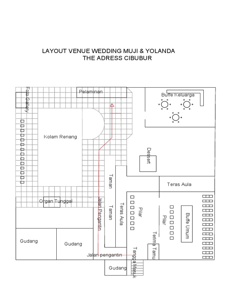 Layout Venue Pernikahan Muji & Yolanda | PDF