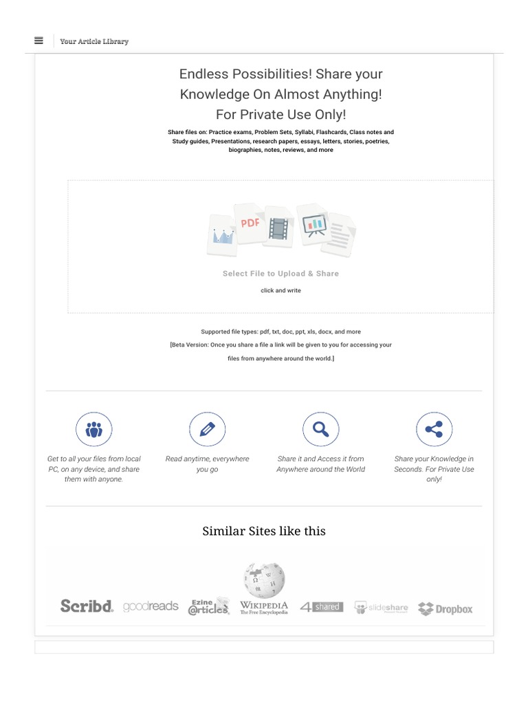 Homepage Your Article Library Pdf