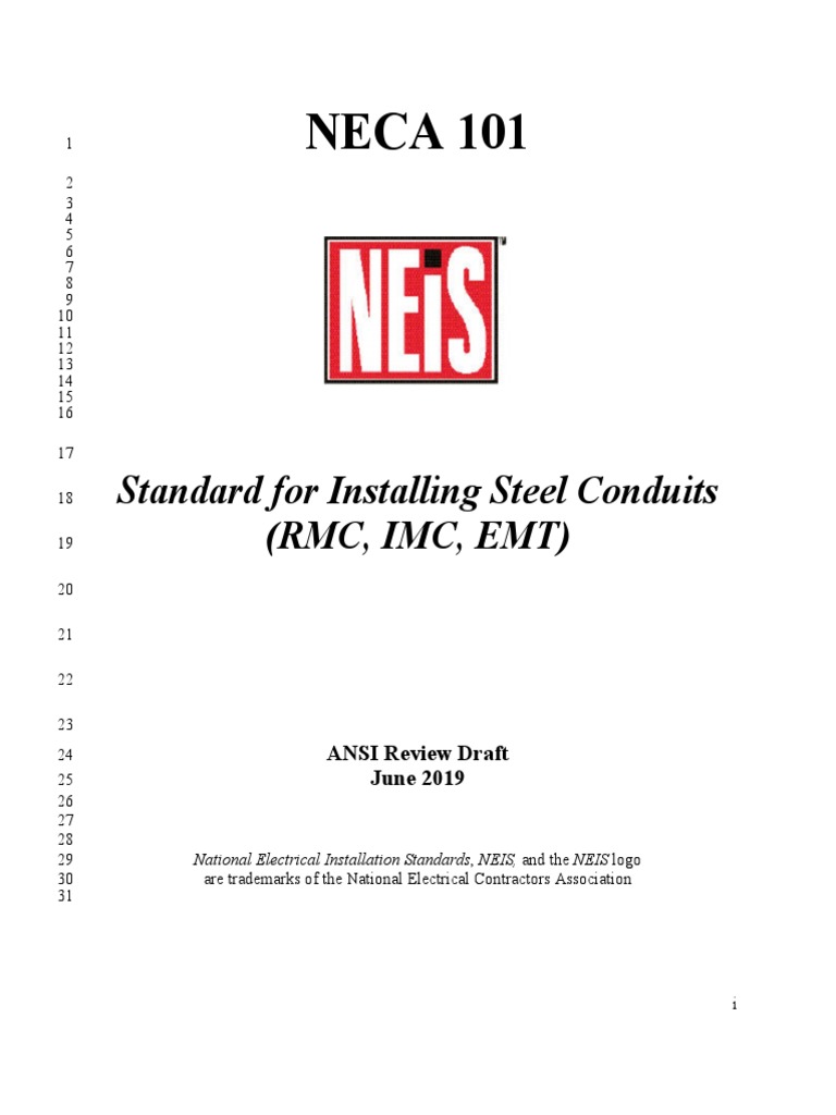 Neca 101 Ansi Review Draft | PDF | Pipe (Fluid Conveyance ...