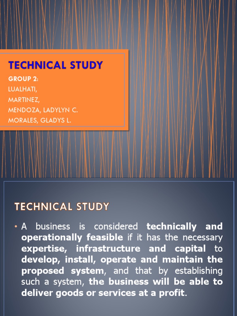 Technical Study of A Feasibility Study | PDF | Labour Economics | Waste ...