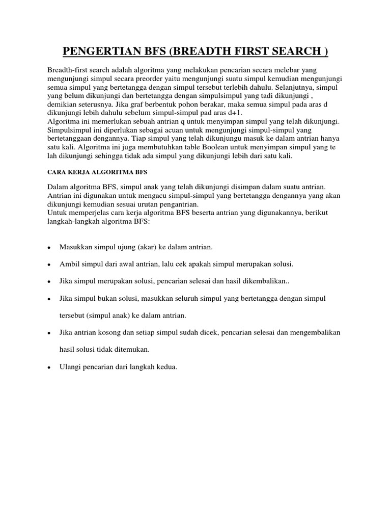 Pengertian Bfs | PDF