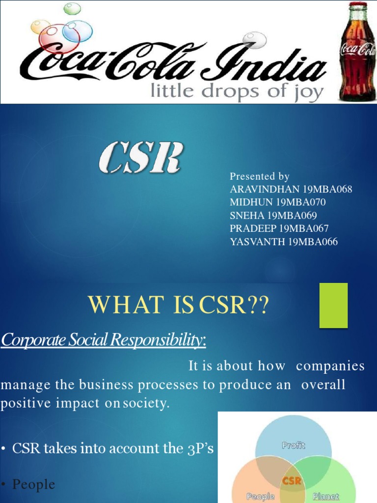 Coca Cola Revised | PDF | Corporate Social Responsibility | Sustainability