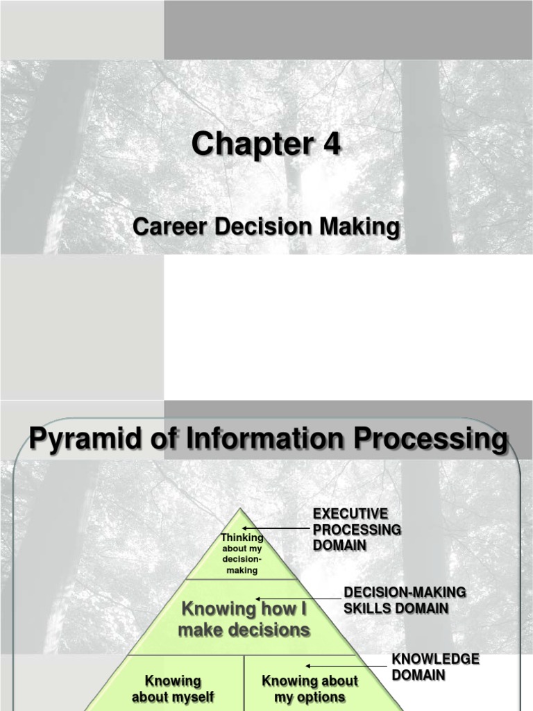 Chap 4 Career Decision Making | PDF | Decision Making | Psychology