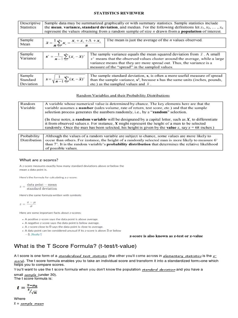 Statistics Reviewer Coverage From DCAT 2018 by KBanaag | PDF ...