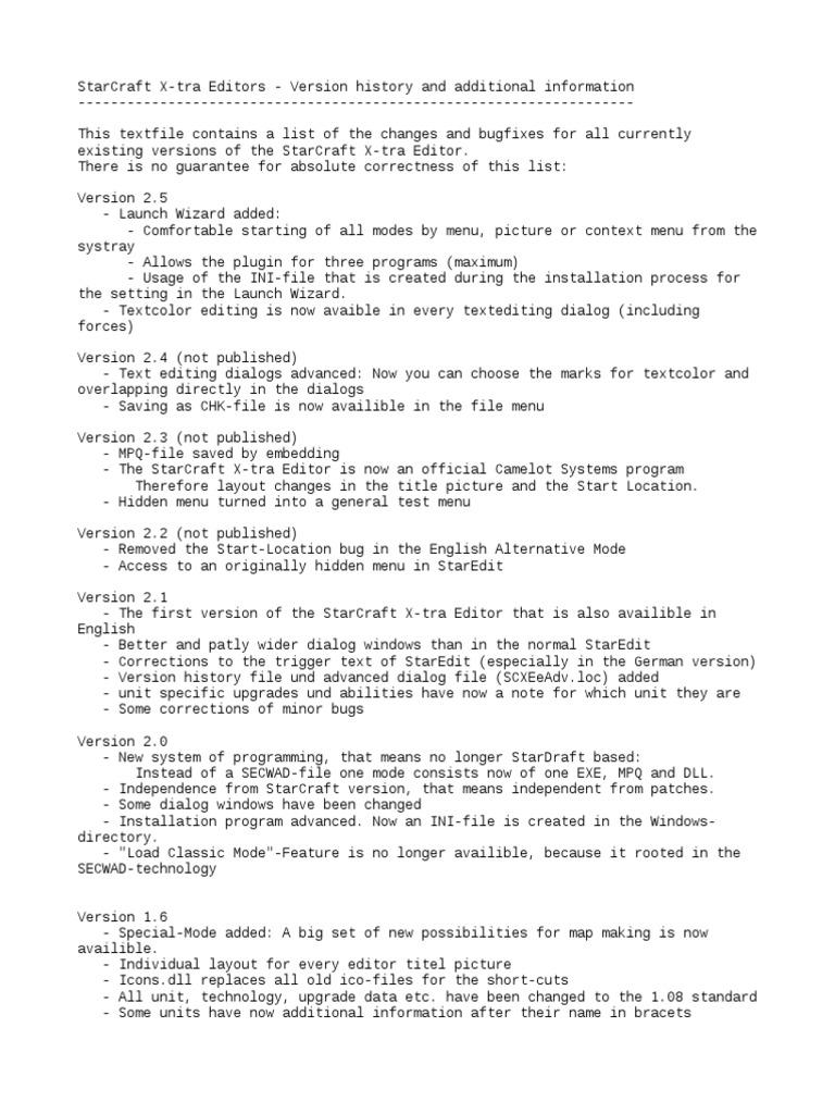 SCXE Versions | PDF | Editing | Operating System Families