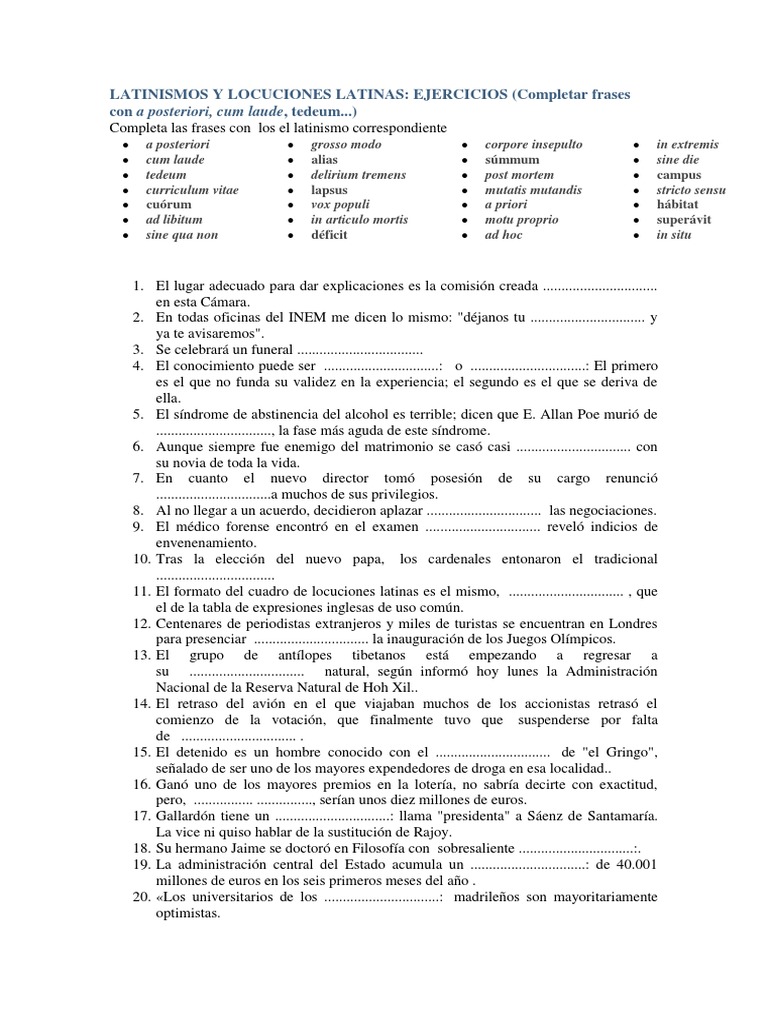 Latinismos | PDF