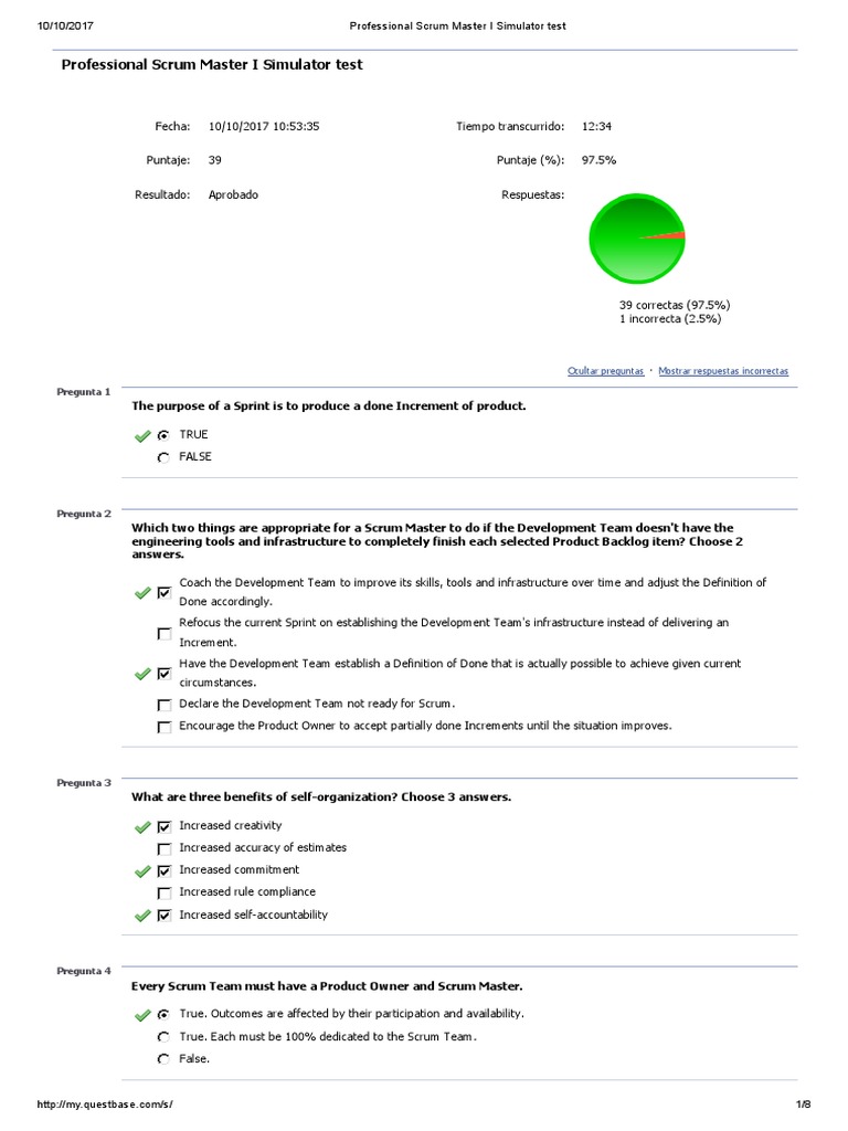 Professional Scrum Master I Simulator Test 1 PDF | PDF | Scrum ...
