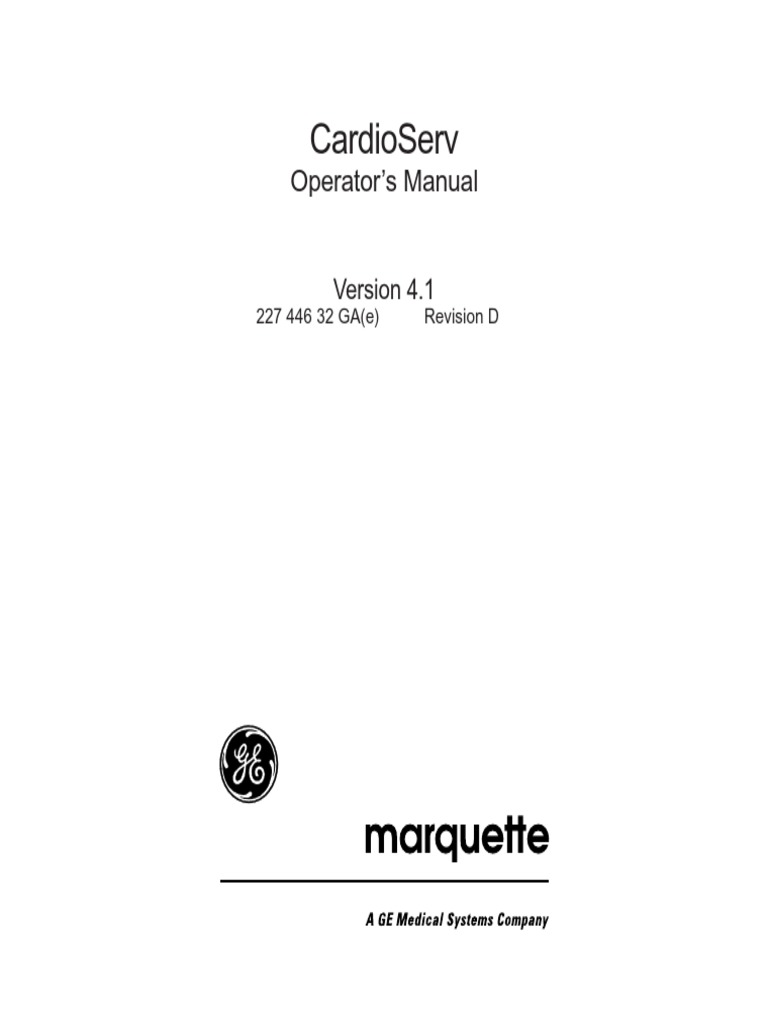 GE CardioServ - User Manual | PDF | Artificial Cardiac Pacemaker ...