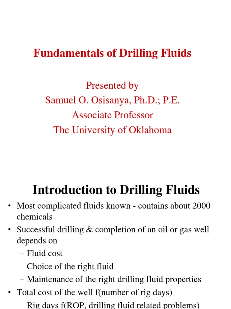Advanced Drilling Fluids Guide | PDF | Drilling Rig | Oil Well