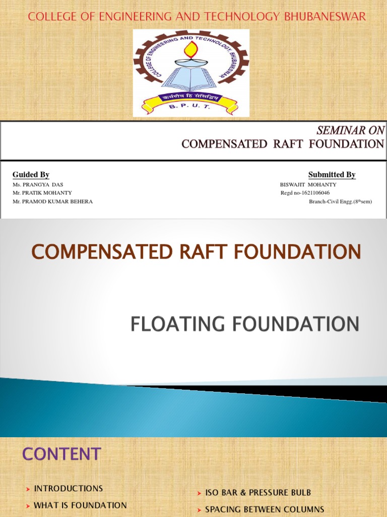 Compensated Raft Foundation Guide | PDF | Deep Foundation | Buoyancy