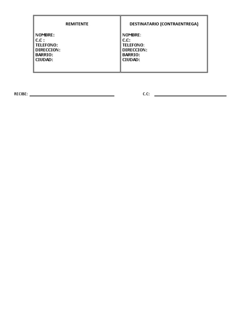 Rotulos Envios | PDF