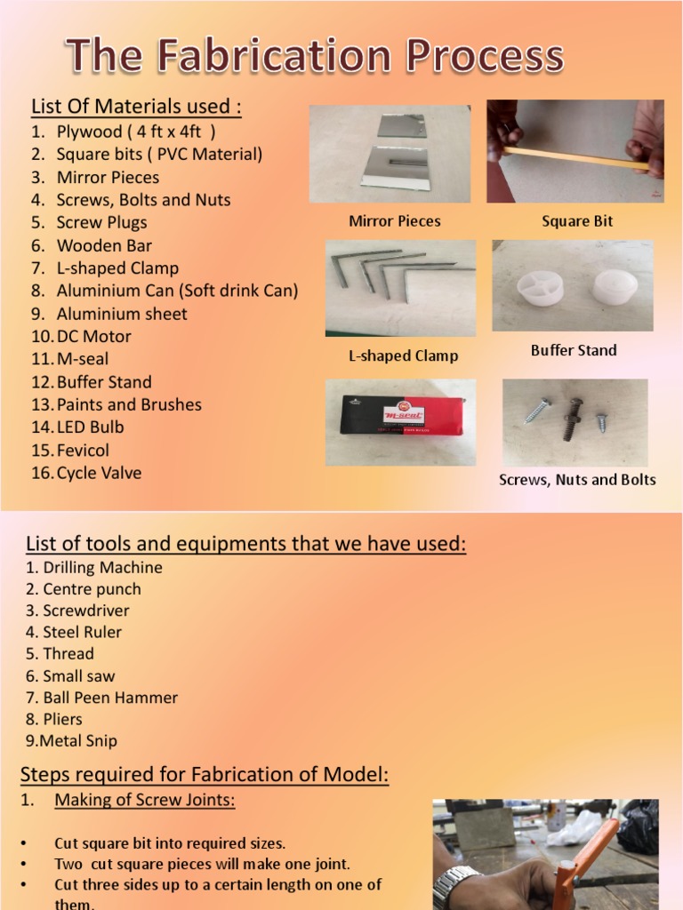 Fabrication Process | PDF | Drilling | Metal Fabrication