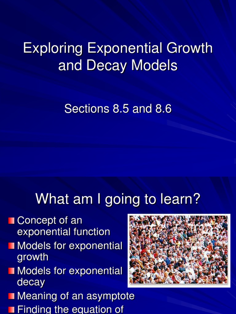 8.5-8.6 Exponential Growth and Decay Models | PDF | Exponential ...