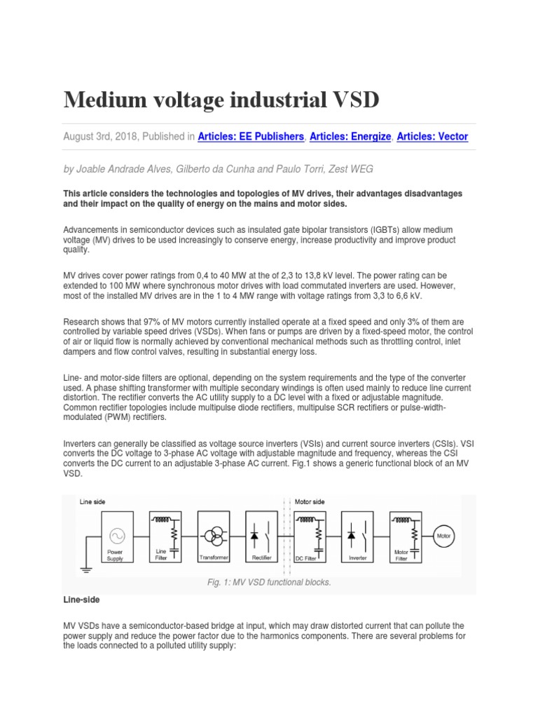 Medium Voltage Variable Speed Drives | PDF | Power Inverter | Rectifier