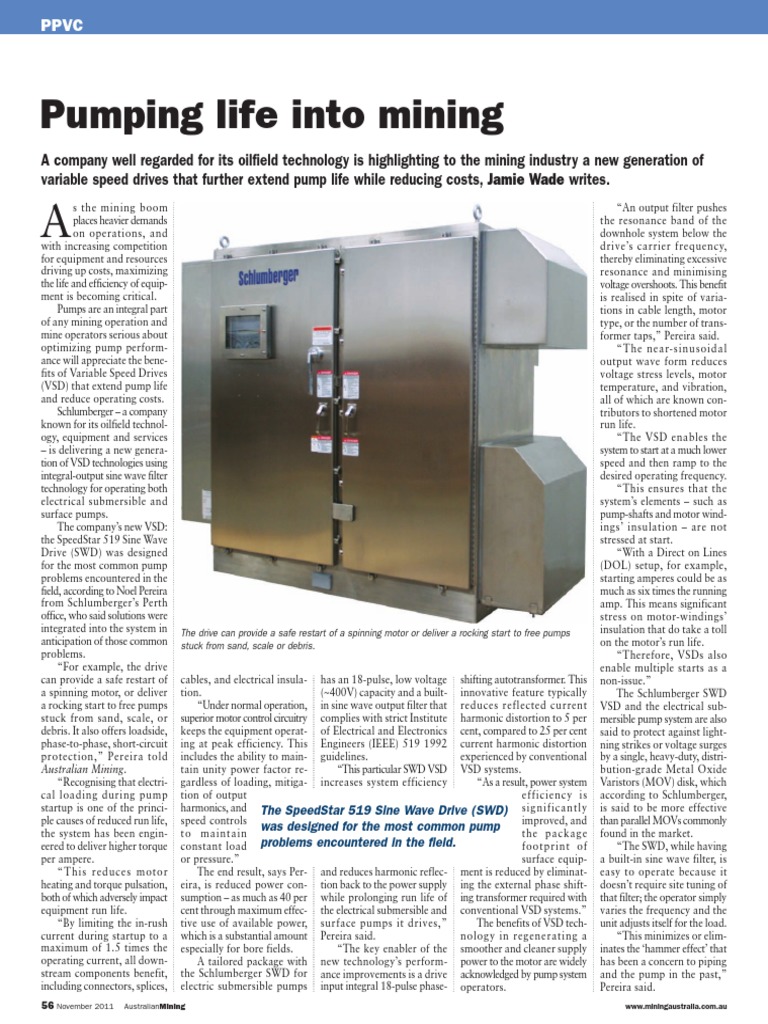 Schlumberger VSD Ma Vsd Pump Runlife Mining | Electric Motor | Pump