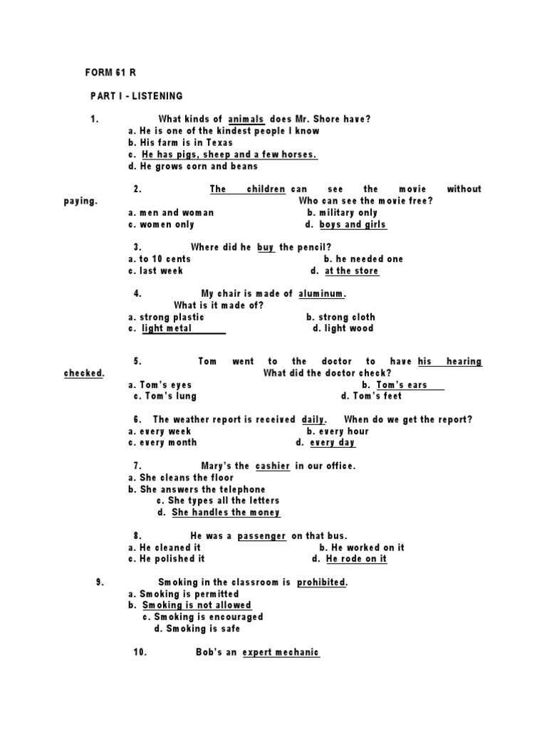 ALCPT Form 61 | PDF | Nature