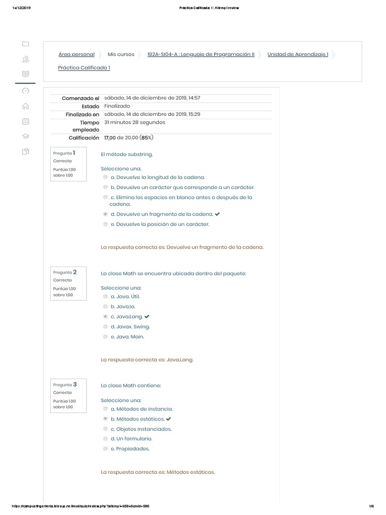 Práctica Calificada 1final | PDF | Java (lenguaje de programación) | Cadena (informática)