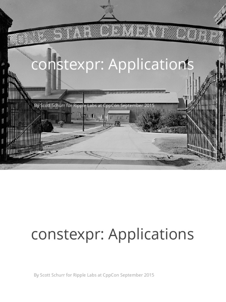Constexpr Applications - Scott Schurr | Download Free PDF | C++ | Notation