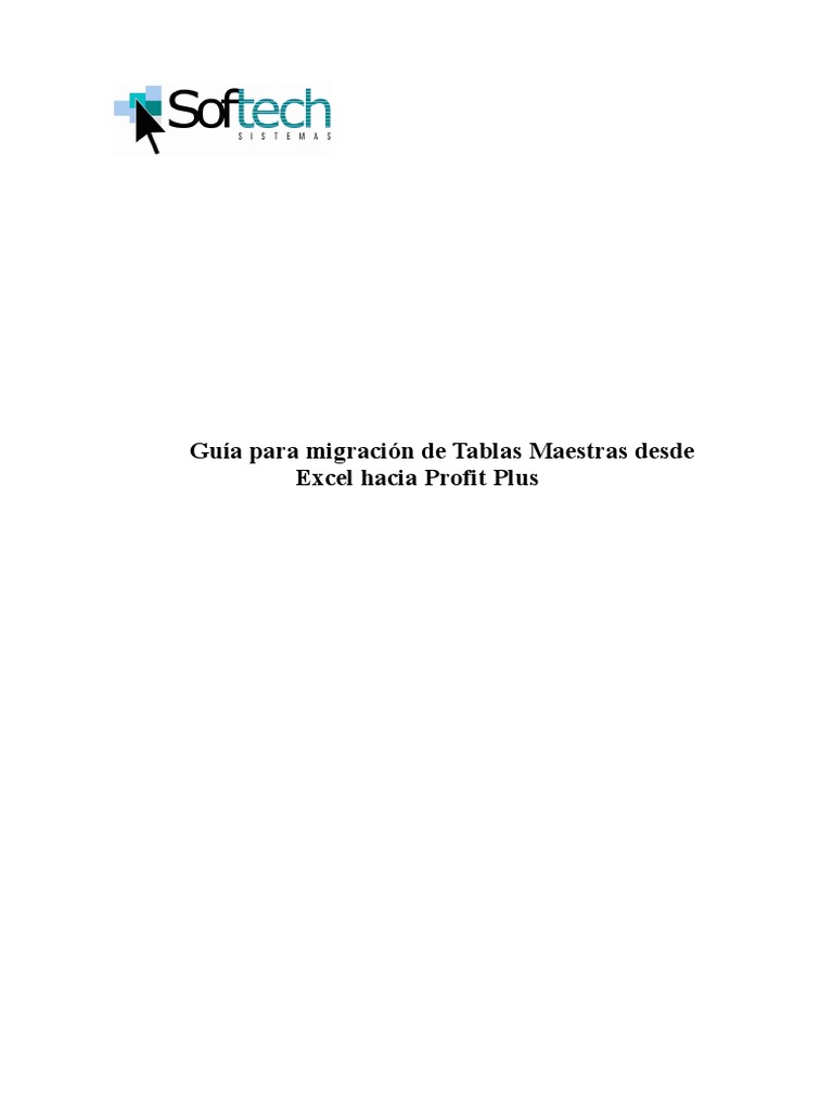 Migracion Excel Profit Pdf Microsoft Excel Archivo De Computadora