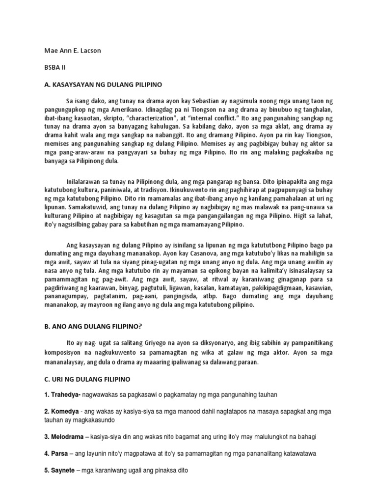 Dulaang Filipino | PDF