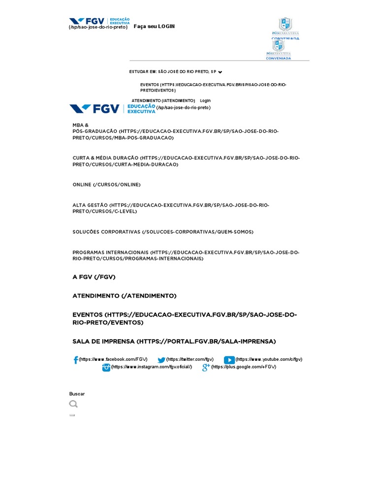 MBA Executivo - Gestão Empresarial - FGV Educação Executiva | PDF ...