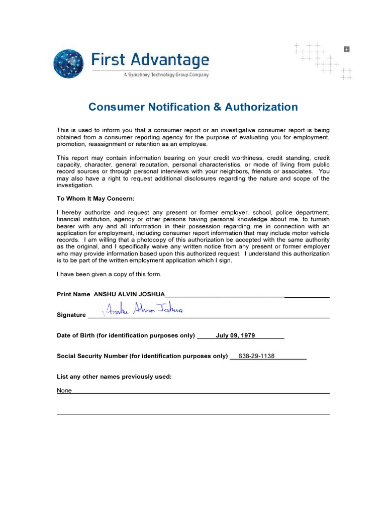 First Advantage Release | PDF