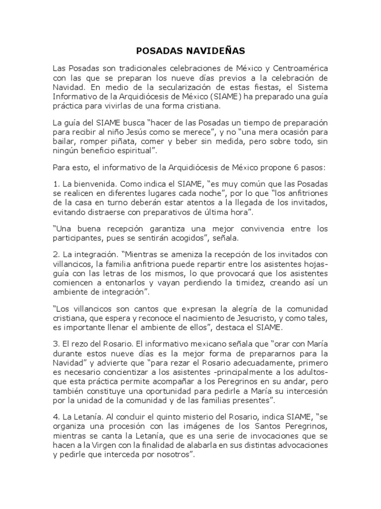 Guía Cristiana para Posadas Navideñas | PDF | Villancicos | Navidad