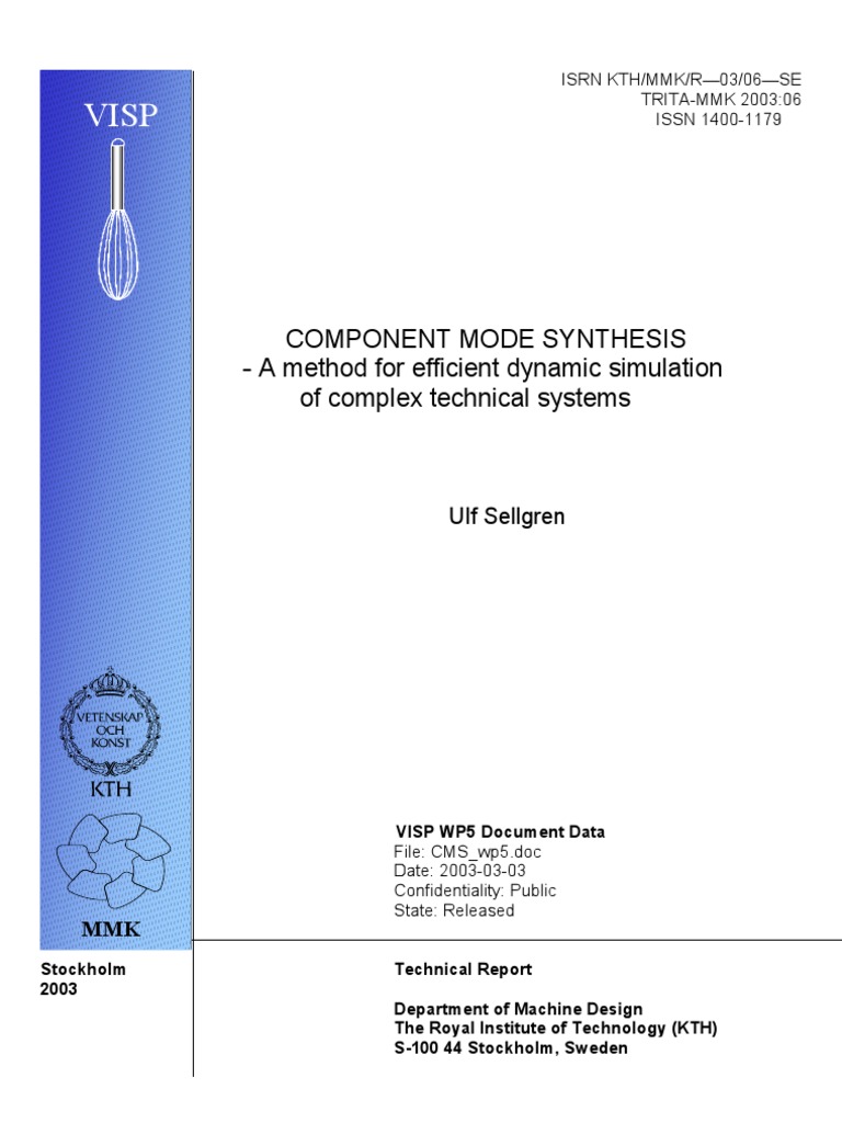 Dynamic Analysis of Structures Using Component Mode Synthesis | PDF | Finite Element Method ...