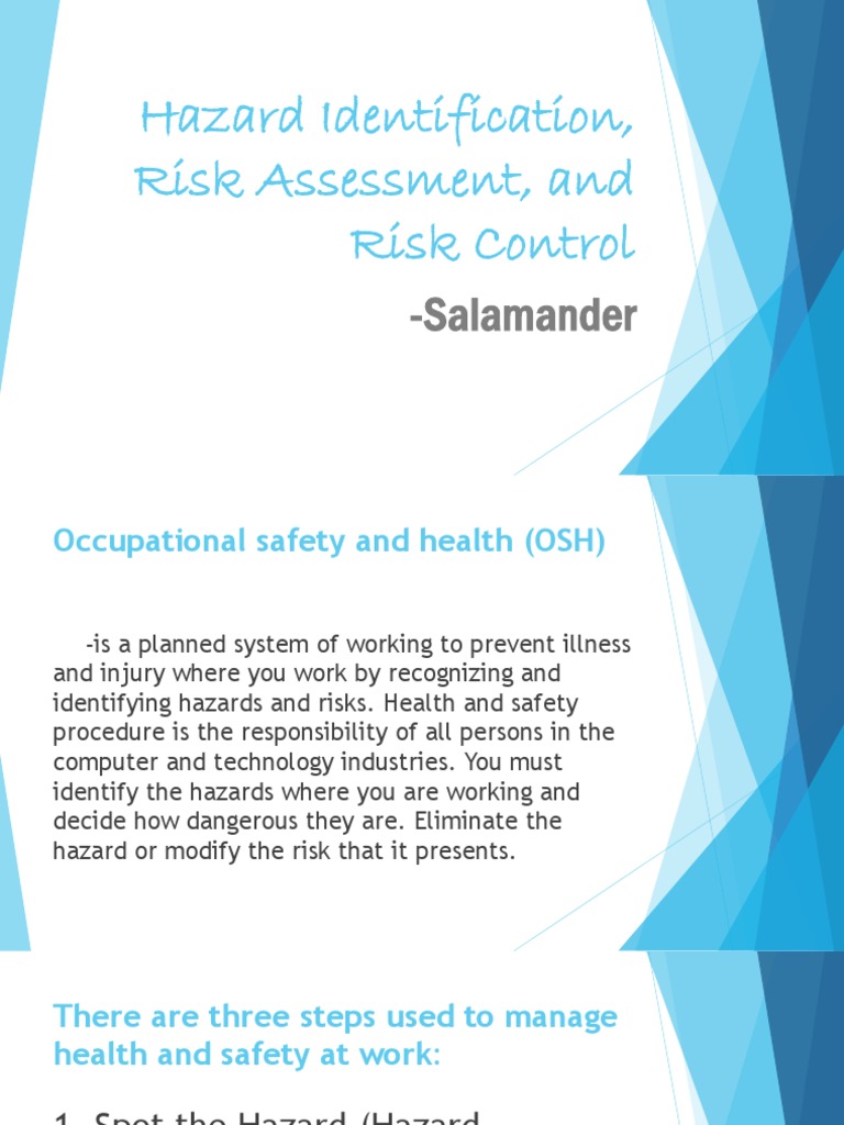 Hazard Identification, Risk Assessment, and Risk | PDF | Hazards ...