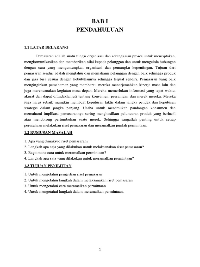 Print Riset Pemasaran Dan Meramal Permintaan | PDF