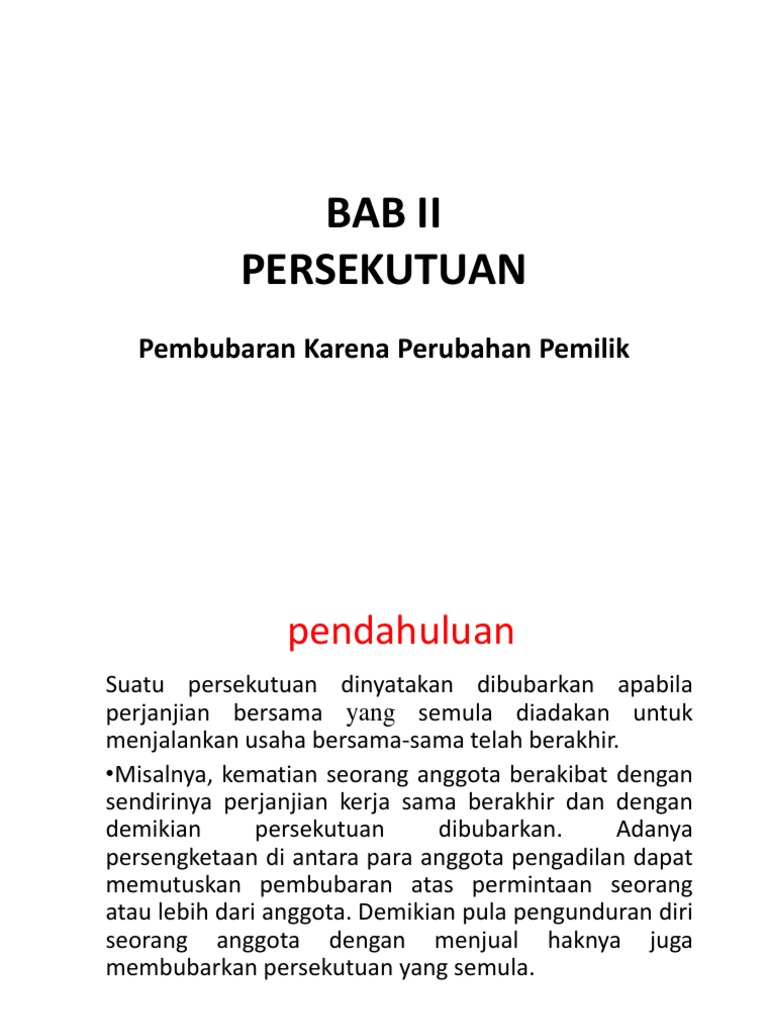 Pembubaran Persekutuan | PDF