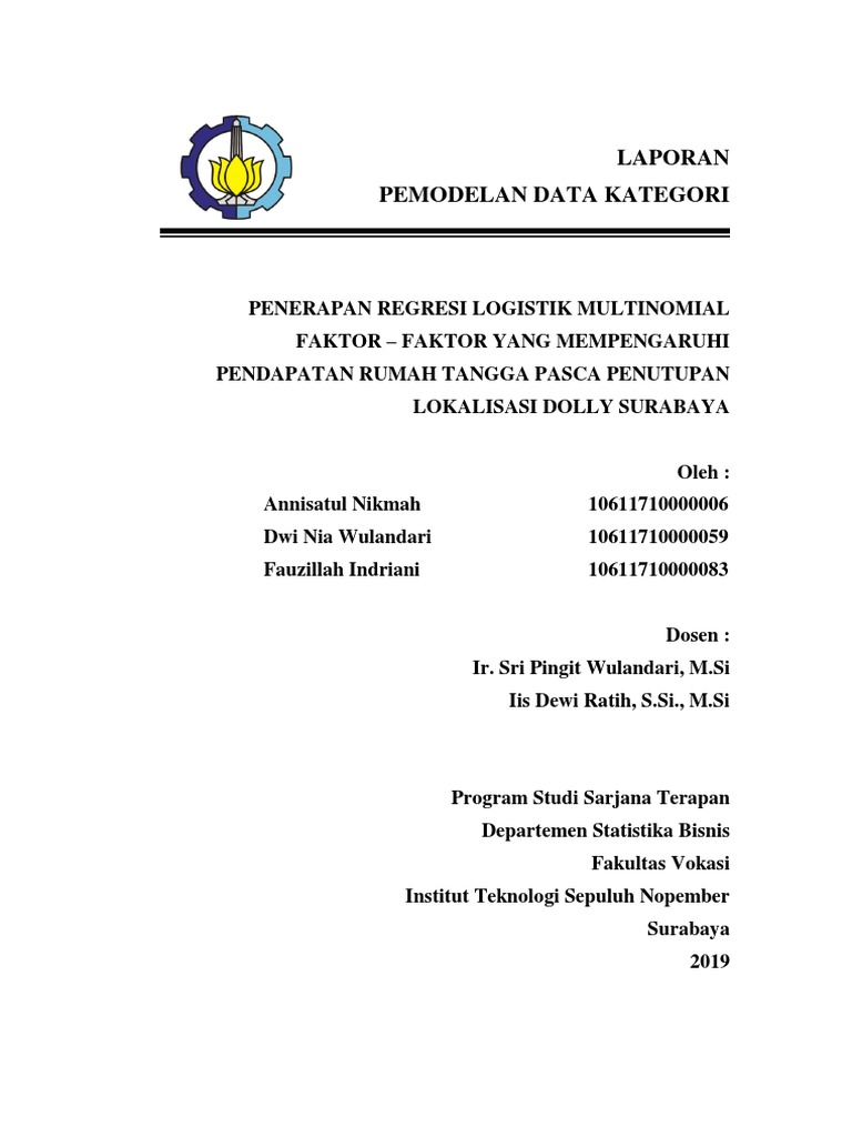 Analisis Regresi Logistik Multinomial | PDF