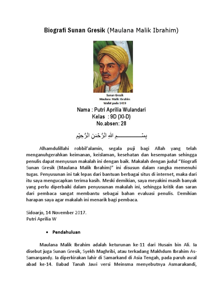 Biografi Sunan Gresik | PDF