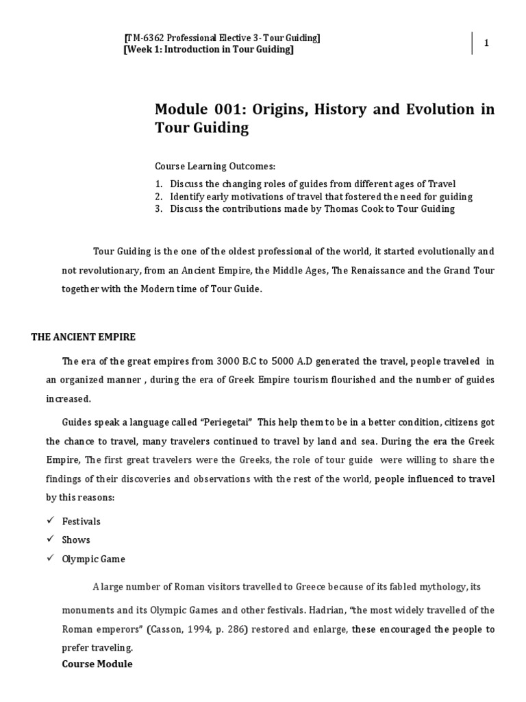 The Evolution of Tour Guiding: From Ancient Empires to the Modern Age ...