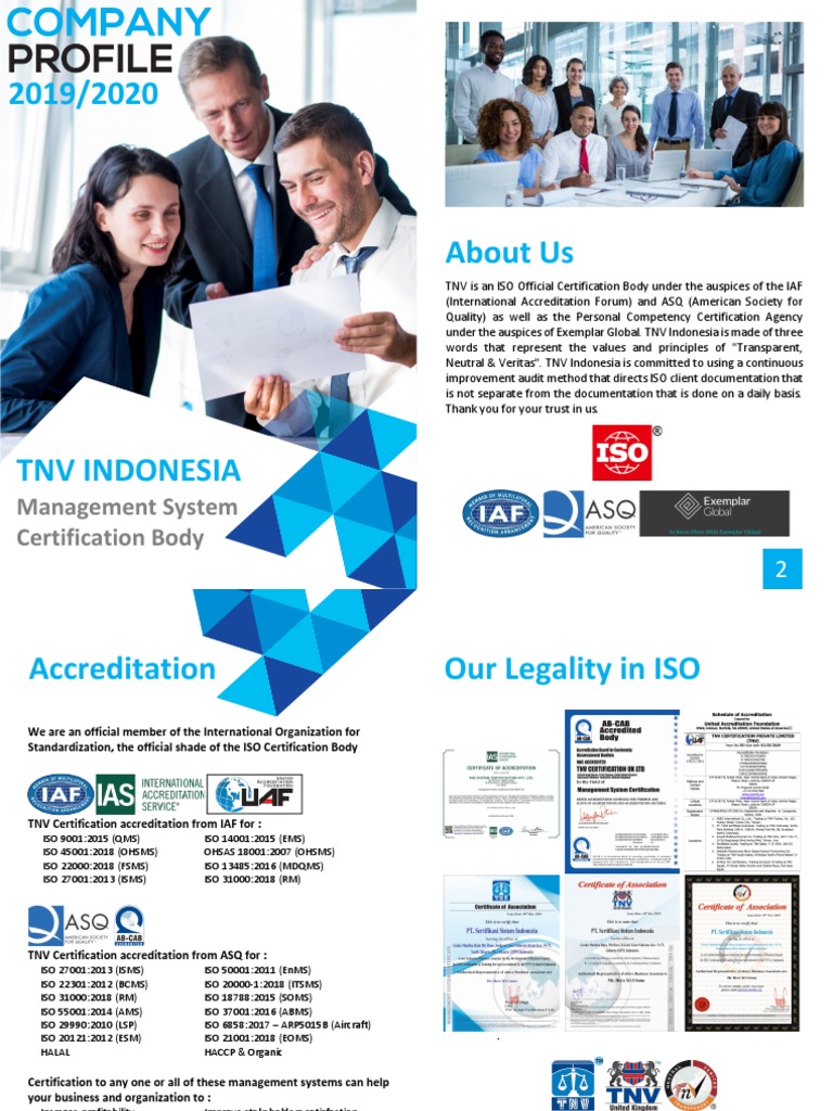 TNV-BAI-03 Company Profile TNV Indonesia 2019 | PDF | Occupational Safety And Health | Business