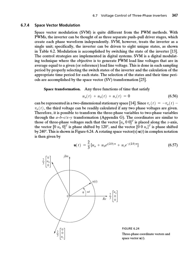 Space Vector Modulation M. H. Rashid (4th Edition) | PDF | Power ...