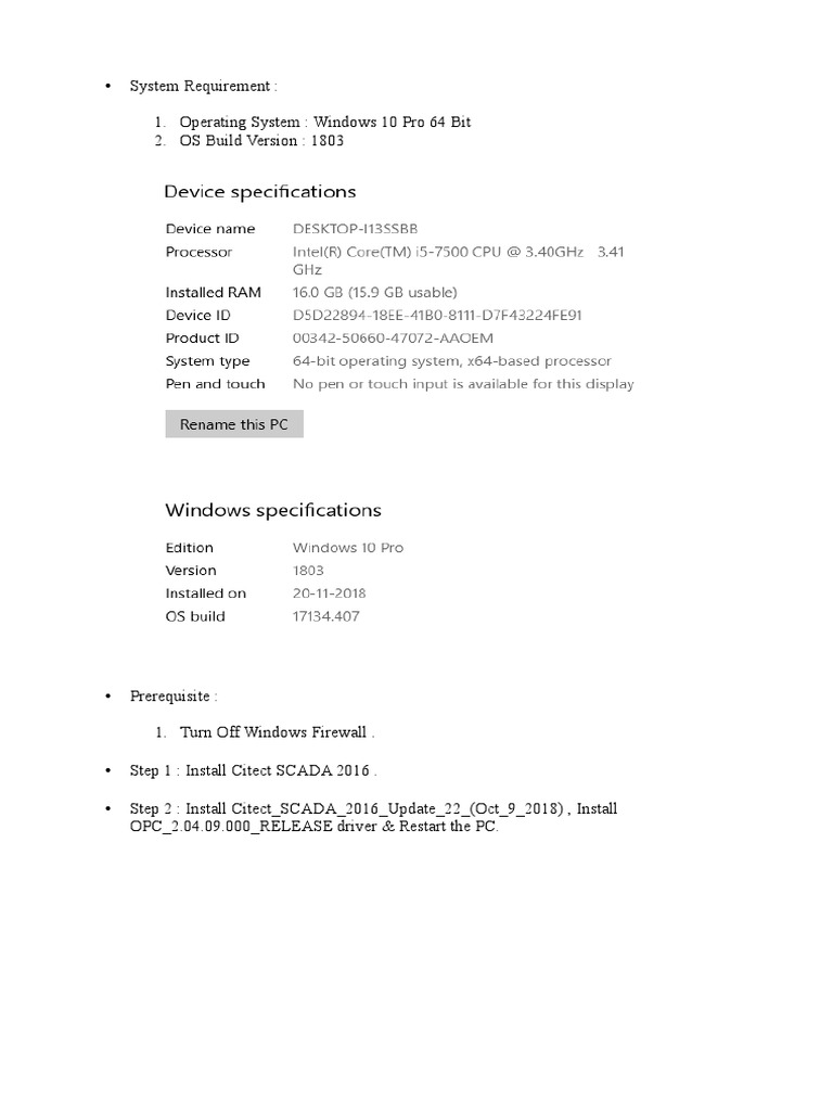 Citect SCADA 2016 Communication | PDF | Computers