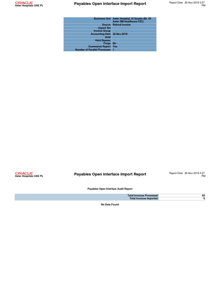 ImportPayablesInvoices - Import Payables Invoices | PDF | Accounts ...