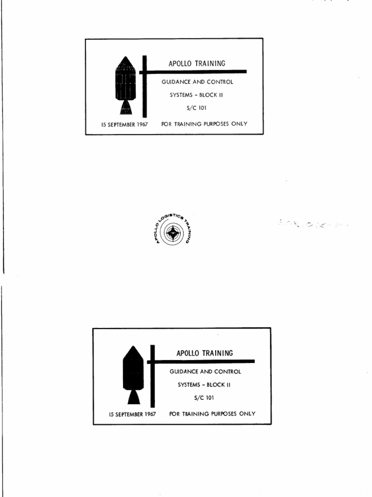 Apollo Training Guidance and Control 09151967 | PDF