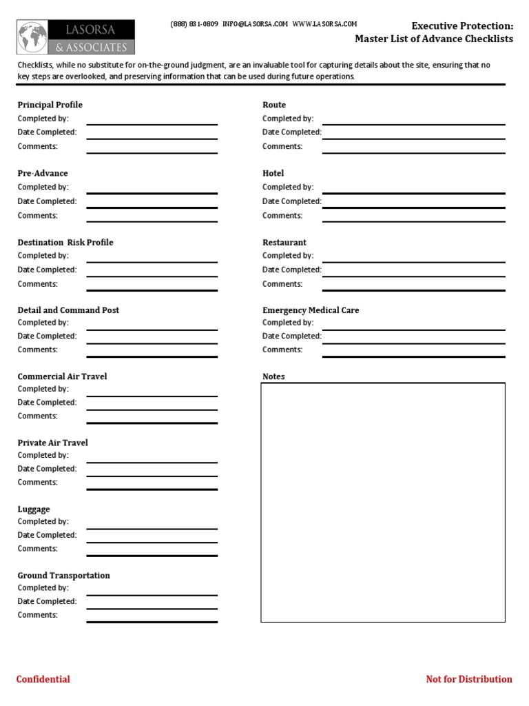 Executive Protection Checklists | PDF | Airport | Baggage