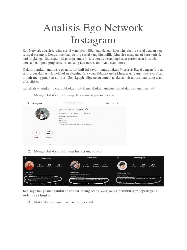 Analisis Jaringan Instagram | PDF